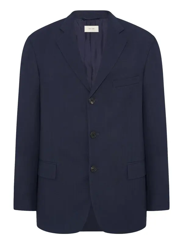 THE ROW Poe Jacket In Virgin Wool - Navy