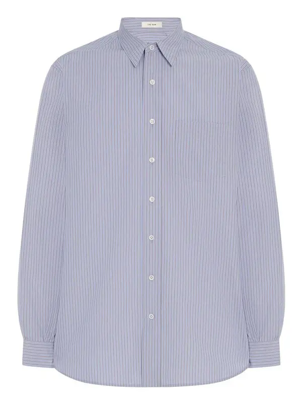 THE ROW Kardiff Shirt - Light Lavander / Brown