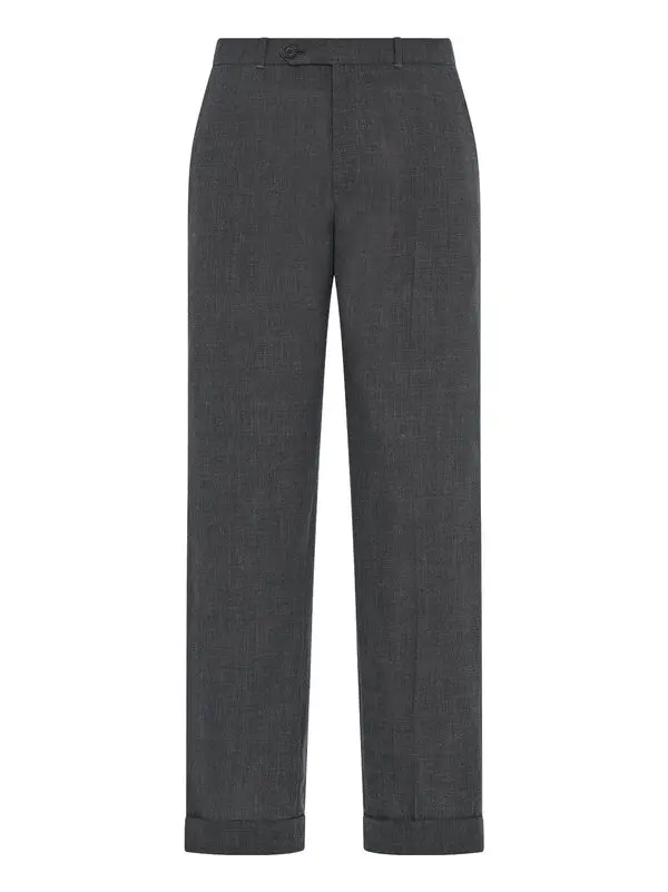 THE ROW Seth Virgin Wool Pant - Grey