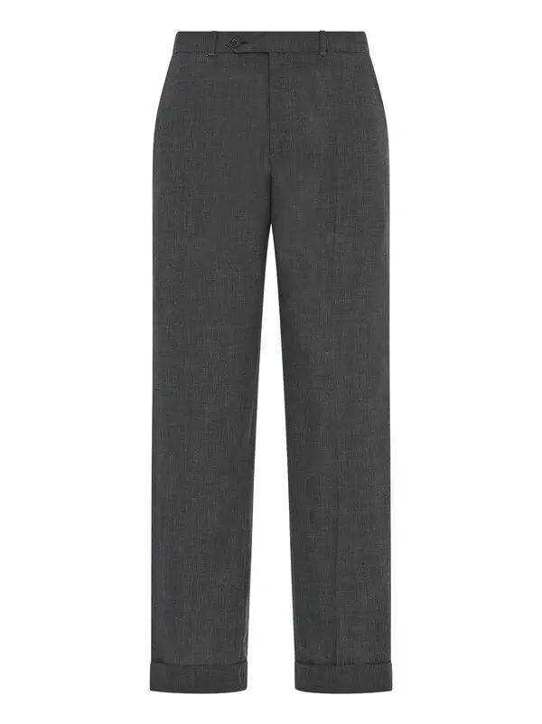 THE ROW Seth Virgin Wool Pant - Grey