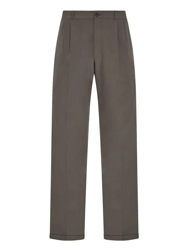 THE ROW Tosca Wool Pant - Cedar Brown