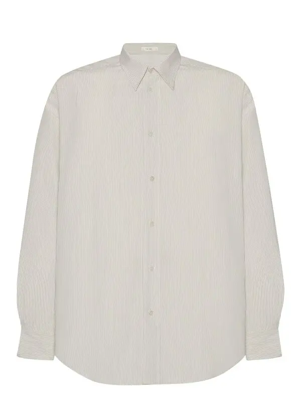 THE ROW Granada Shirt - White With Blue