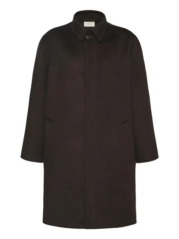 THE ROW Theobald Cashmere Car Coat - Dark Brown