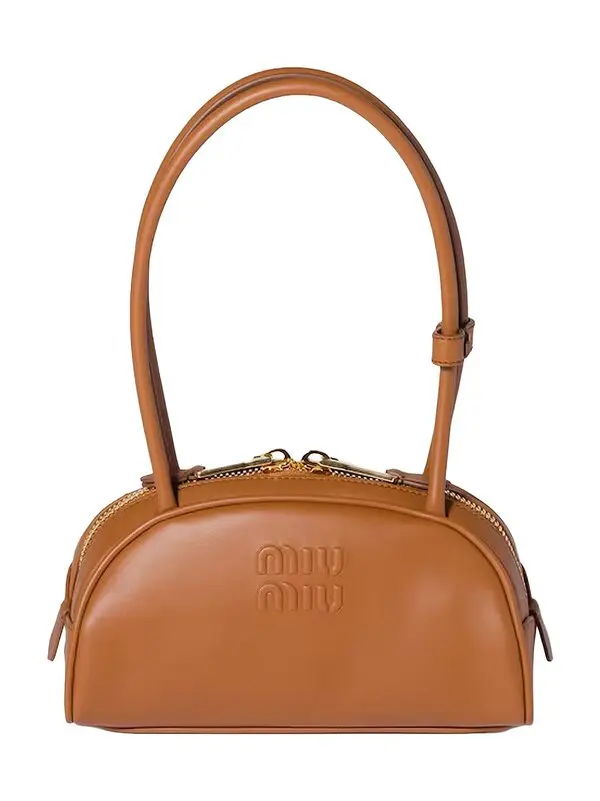 Miu Miu Beau Leather Handbag - Brown