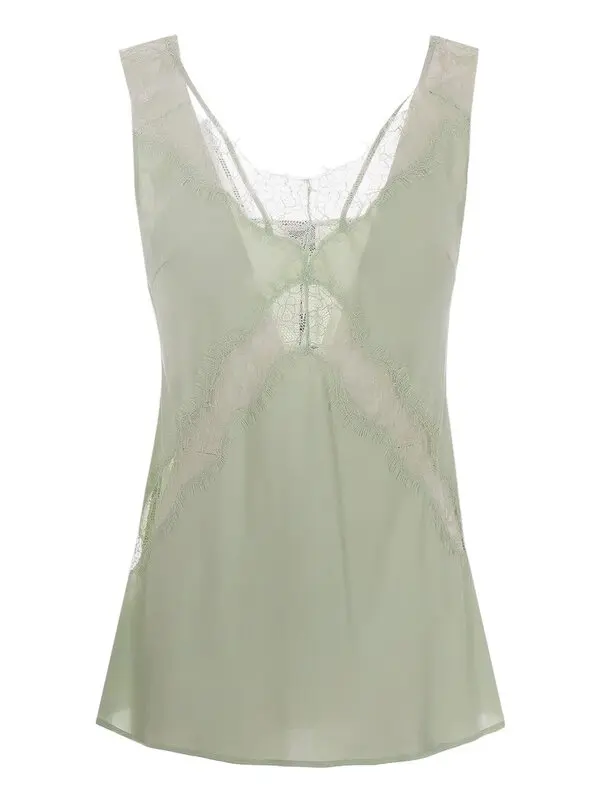 Pinko Lydia Satin Top - Green