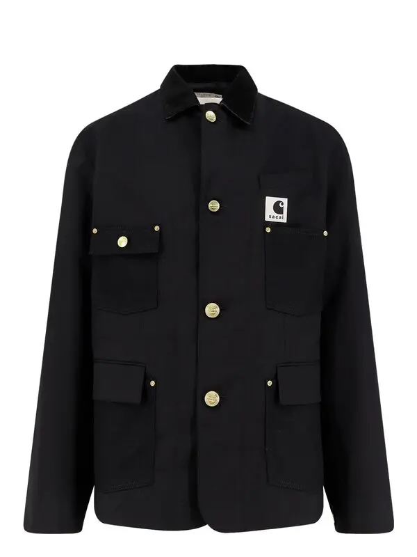 SACAI X CARHARTT WIP Jacket With Double Logo Patch - Black