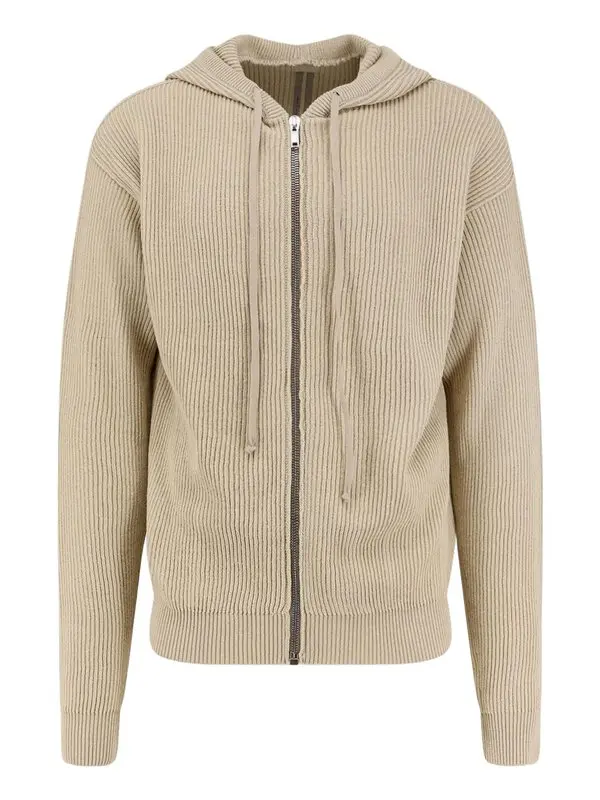 Rick Owens Virgin Wool Cardigan - Beige
