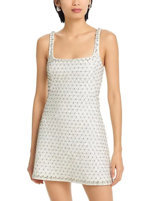 Simkhai Ziva Embellished Mini Dress - White