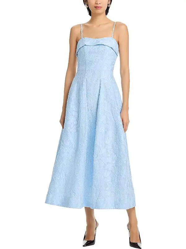 Simkhai Valeria Jacquard Midi Dress - Tidepool