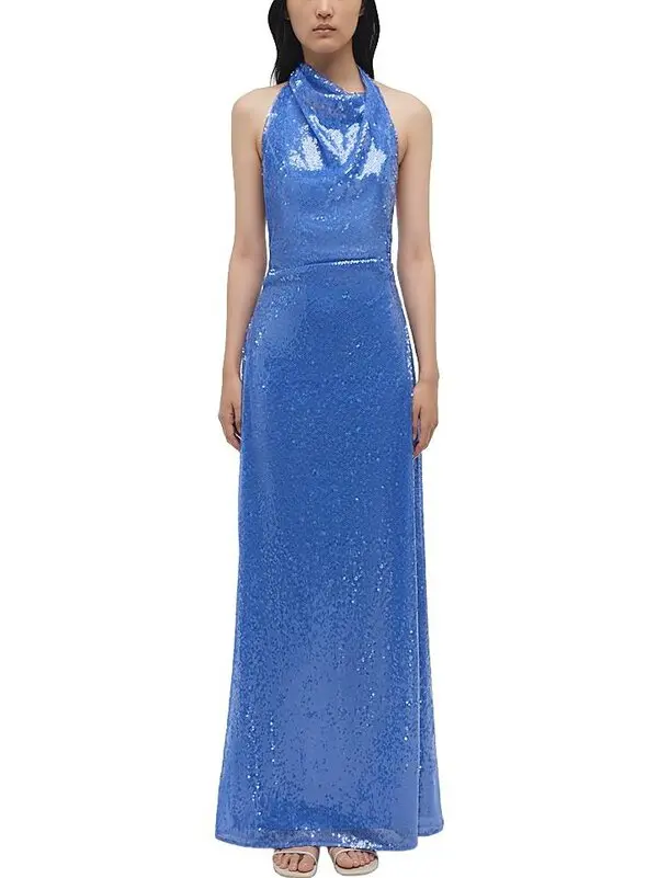 Simkhai Reannon Draped Gown - Periwinkle