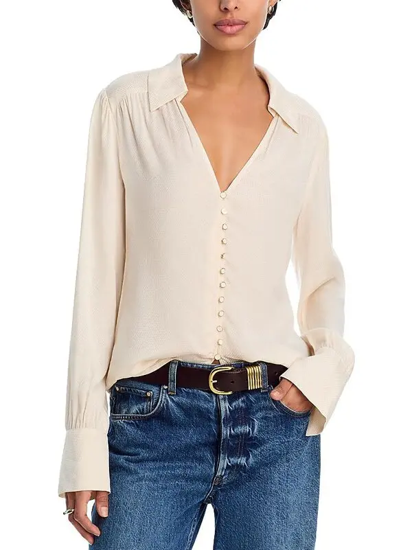 Paige Camu Shirt - Antique White