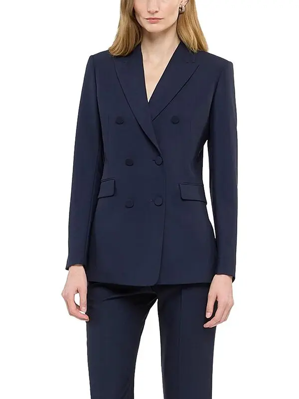 Another Tomorrow Double-breasted Jacket - Navy