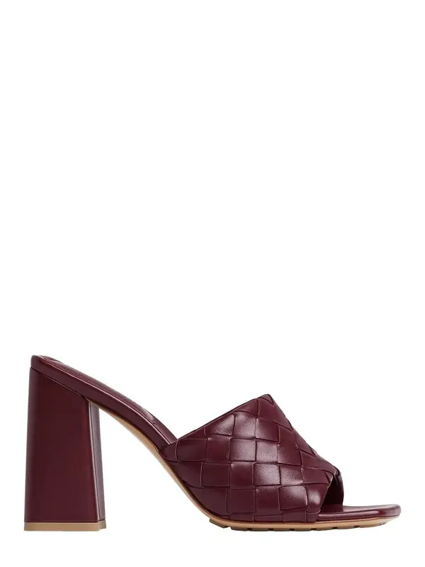 Bottega Veneta Intrecciato Leather Mule Sandal - Barolo