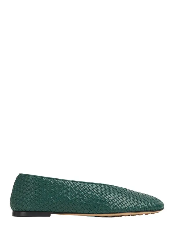 Bottega Veneta Woven Ballerina - New Emerald Green