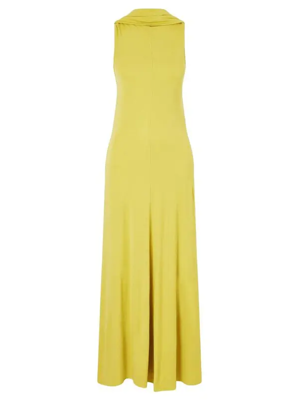 ESSE STUDIOS Solina Cowl Open-back Maxi Dress - Yellow