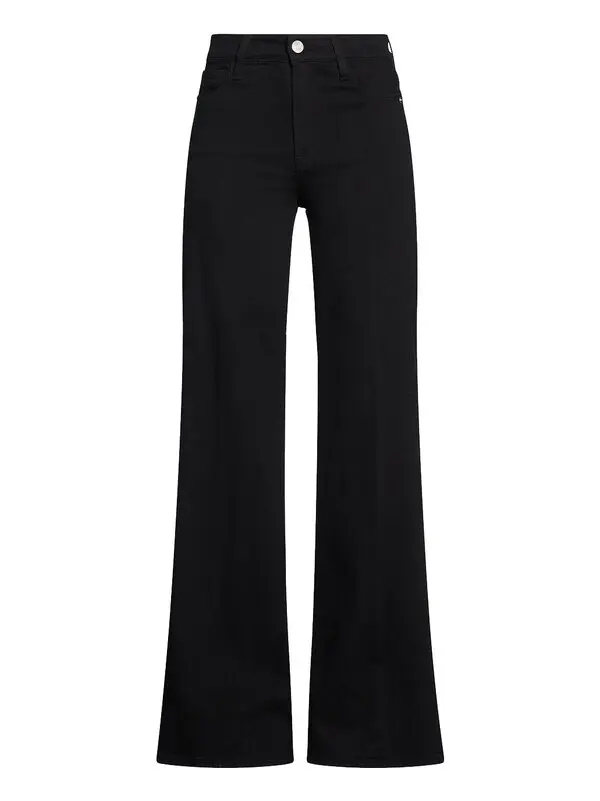 FRAME Le Palazzo High-rise Wide-leg Jeans - Black