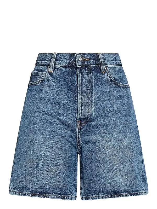FRAME The Timeless Denim Shorts - Mid Denim