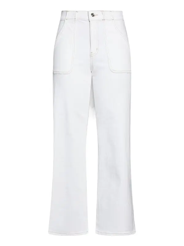 FRAME The Modern Pocket High-rise Flared Jeans - White