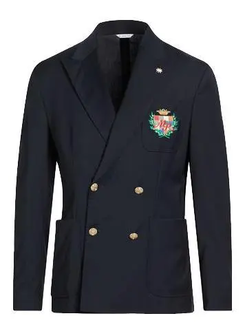 MANUEL RITZ Blazer Midnight Size Cotton, Elastane - Blue