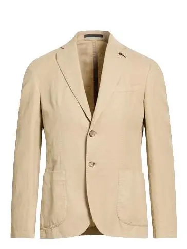 PAOLONI Blazer Military Size Cotton, Linen - Beige