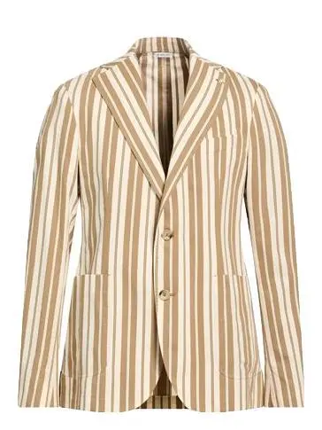 MANUEL RITZ Striped Twill Blazer - Beige