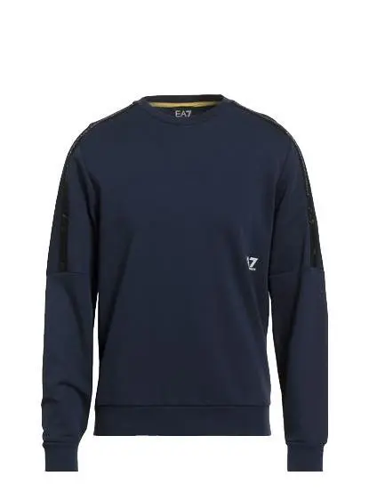 EA7 Crewneck Sweatshirt With Fishnet Details - Navy