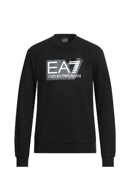 EA7 Sweatshirt In Cotton And Elastane - Black
