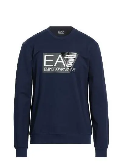 EA7 Sweatshirt In Cotton And Elastane - Blue