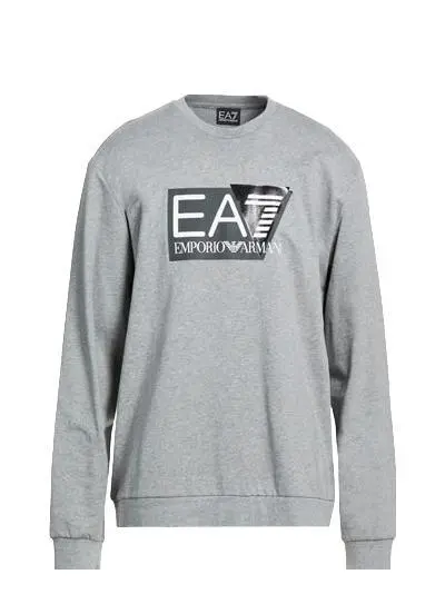 EA7 Sweatshirt In Cotton And Elastane - Grey