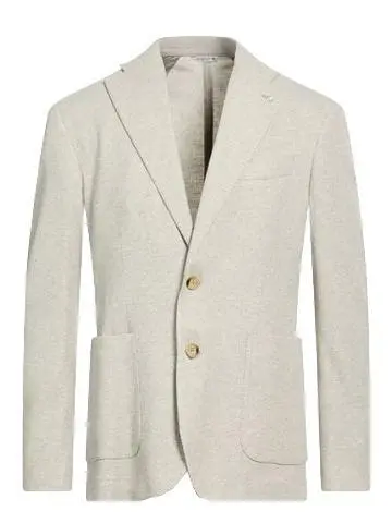 MANUEL RITZ Blazer Size Polyester, Cotton - Grey