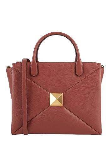 Valentino Garavani Handbag In Leather With Studs - Brick