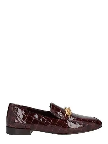 Tory Burch Embellished Leather Loafers - Brown