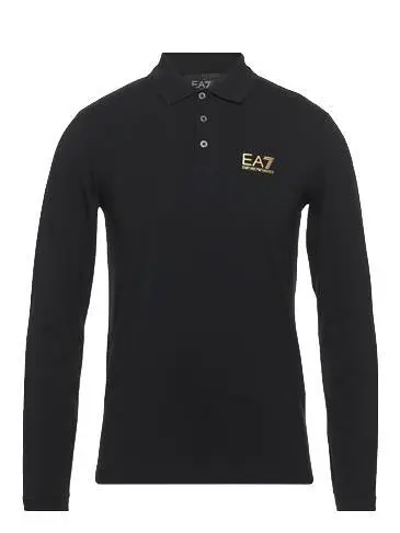 EA7 Polo Shirt Size Cotton, Elastane - Black