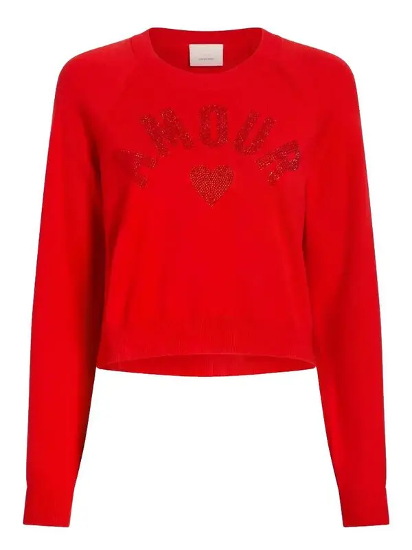 Cinq À Sept Amour Heatset Sweater - Red