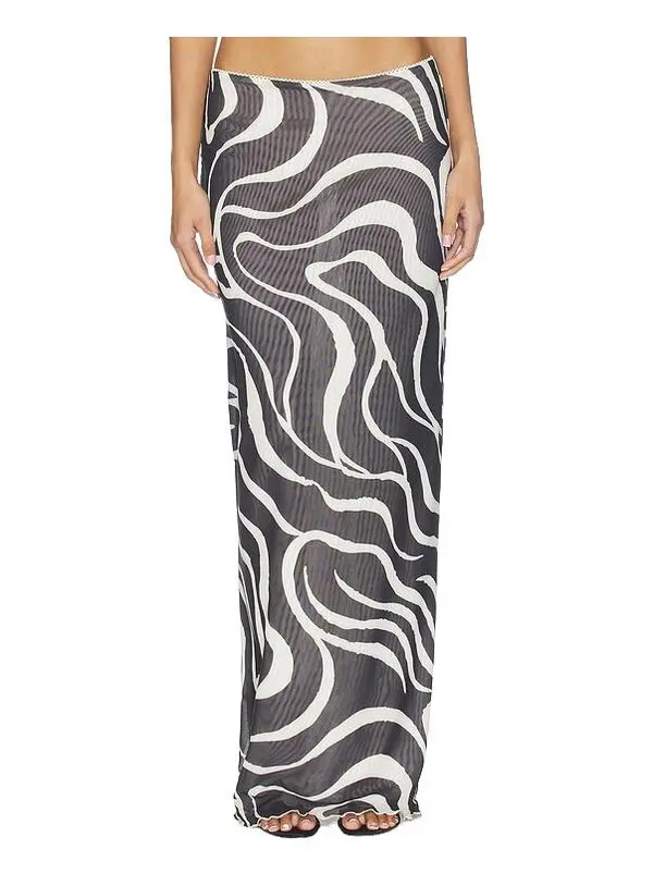 SNDYS Savannah Maxi Skirt - Black Swirl