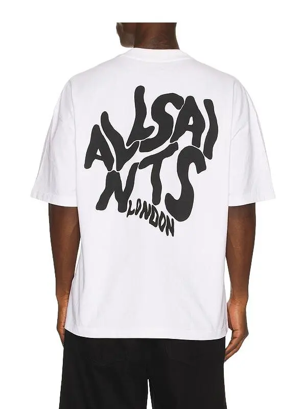 ALLSAINTS Orlando Crew Tee In White - Ashen White