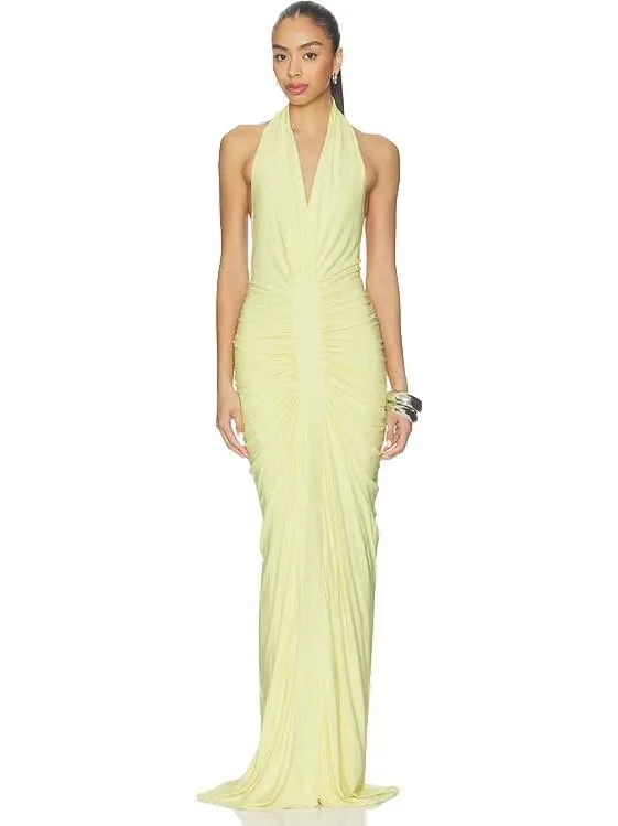 Misha Collection The Love Gathered Cupro Dress - Lemon