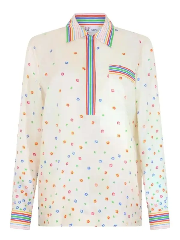 Red Valentino Floral-print Shirt - Neutrals
