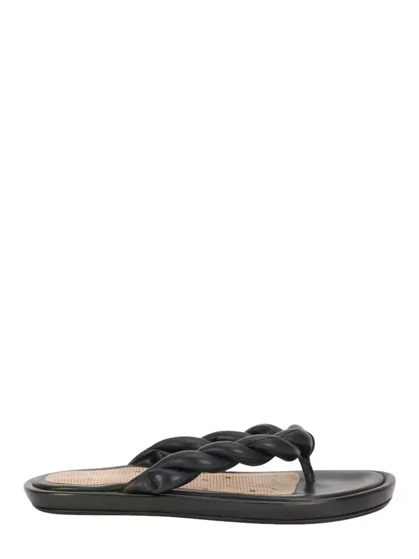 Red Valentino Braided-straps Flip Flops - Black
