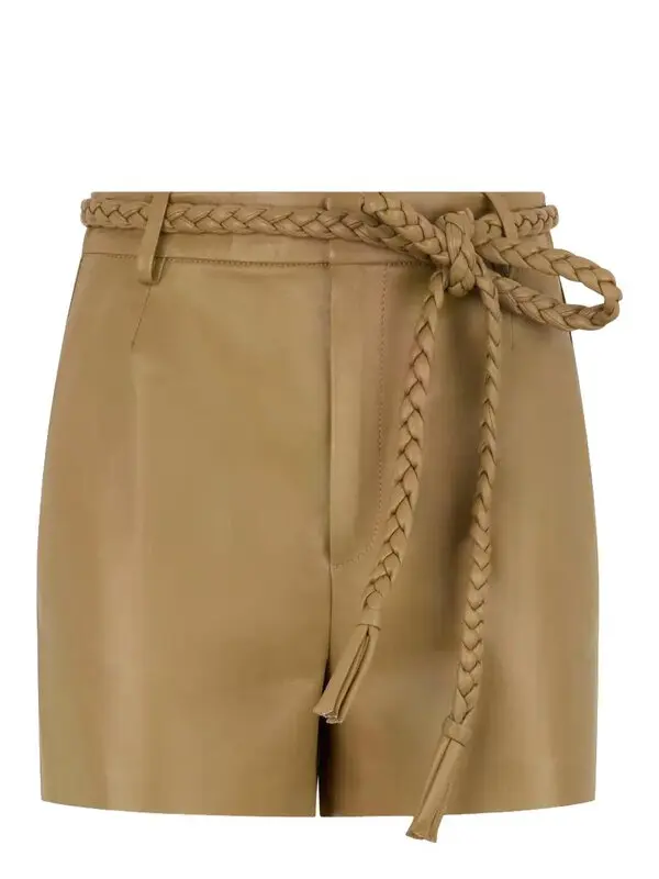 Red Valentino Braided Belt Shorts - Brown