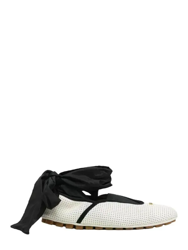 Valentino Garavani Rythmika Ballerinas In Perforated Nappa Leather - Neutrals