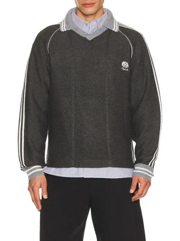 RICE NINE TEN Knitting Soccer Jersey - Dark Gray