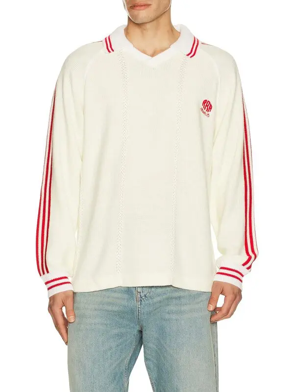 RICE NINE TEN Knitting Soccer Jersey - Off White