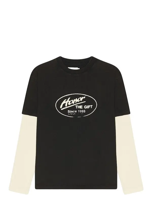 HONOR THE GIFT Just Be Longsleeve Tee - Black