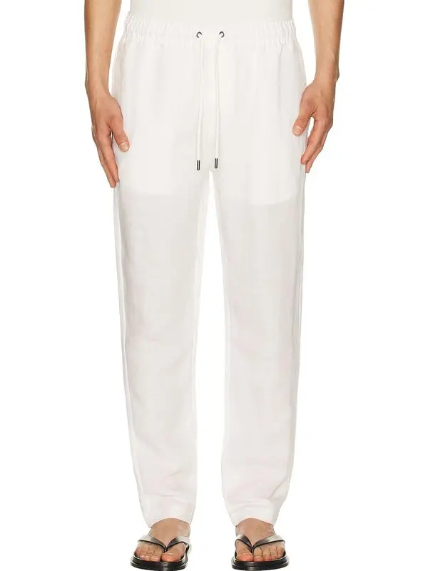 Onia Air Linen Pull-on Pant - White