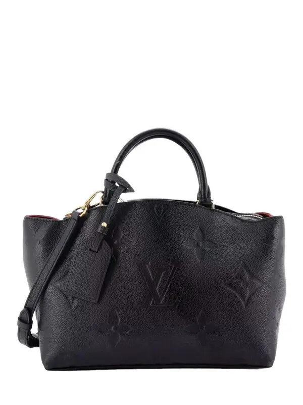 LOUIS VUITTON Petit Palais Handbag Monogram Empreinte Giant Satchel - Black