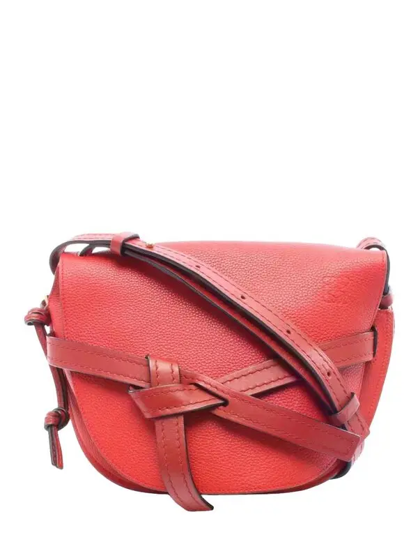 Loewe 2010-2026 Small Calfskin Gate Crossbody Bag - Red