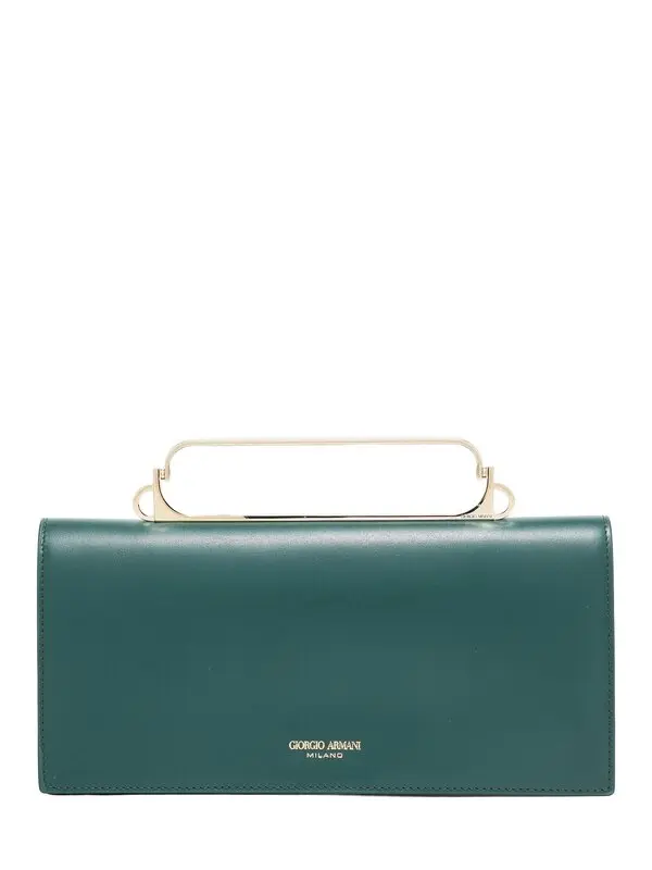 Giorgio Armani Leather Clutch Bag - Green