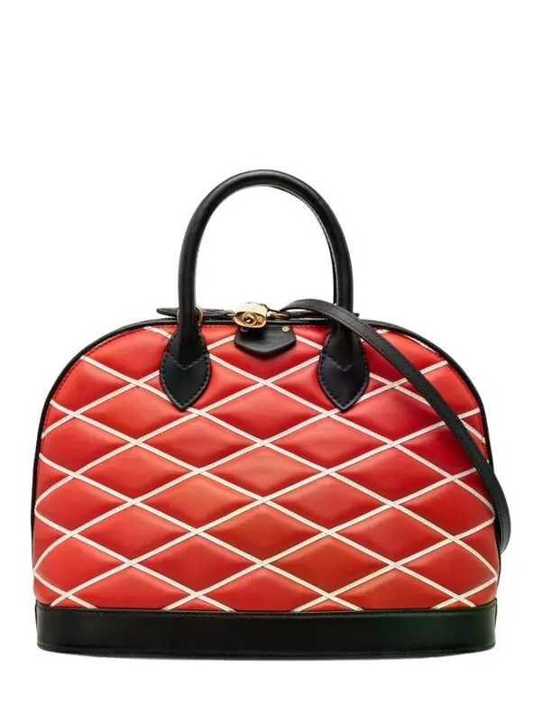 LOUIS VUITTON 2014 Alma Malletage Pm Satchel - Black