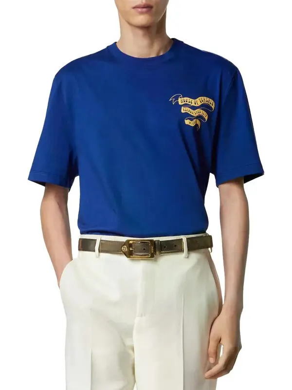 Versace Medusa Totem Graphic-print T-shirt - Blue